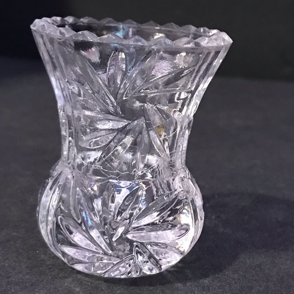 Unbranded | Dining | Vintage Lead Crystal Toothpick Holder Sawtooth ...